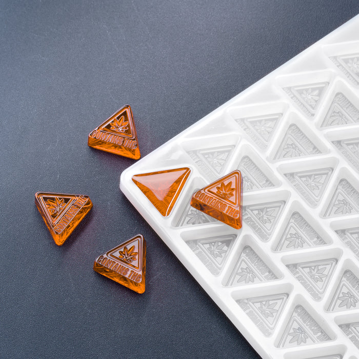 3.5mL Triangle Candy Mold - MA, ME, RI, VT THC Symbol - 136 Cavities ...